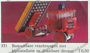 LEGO 331 Dump Truck Instructions and Parts List