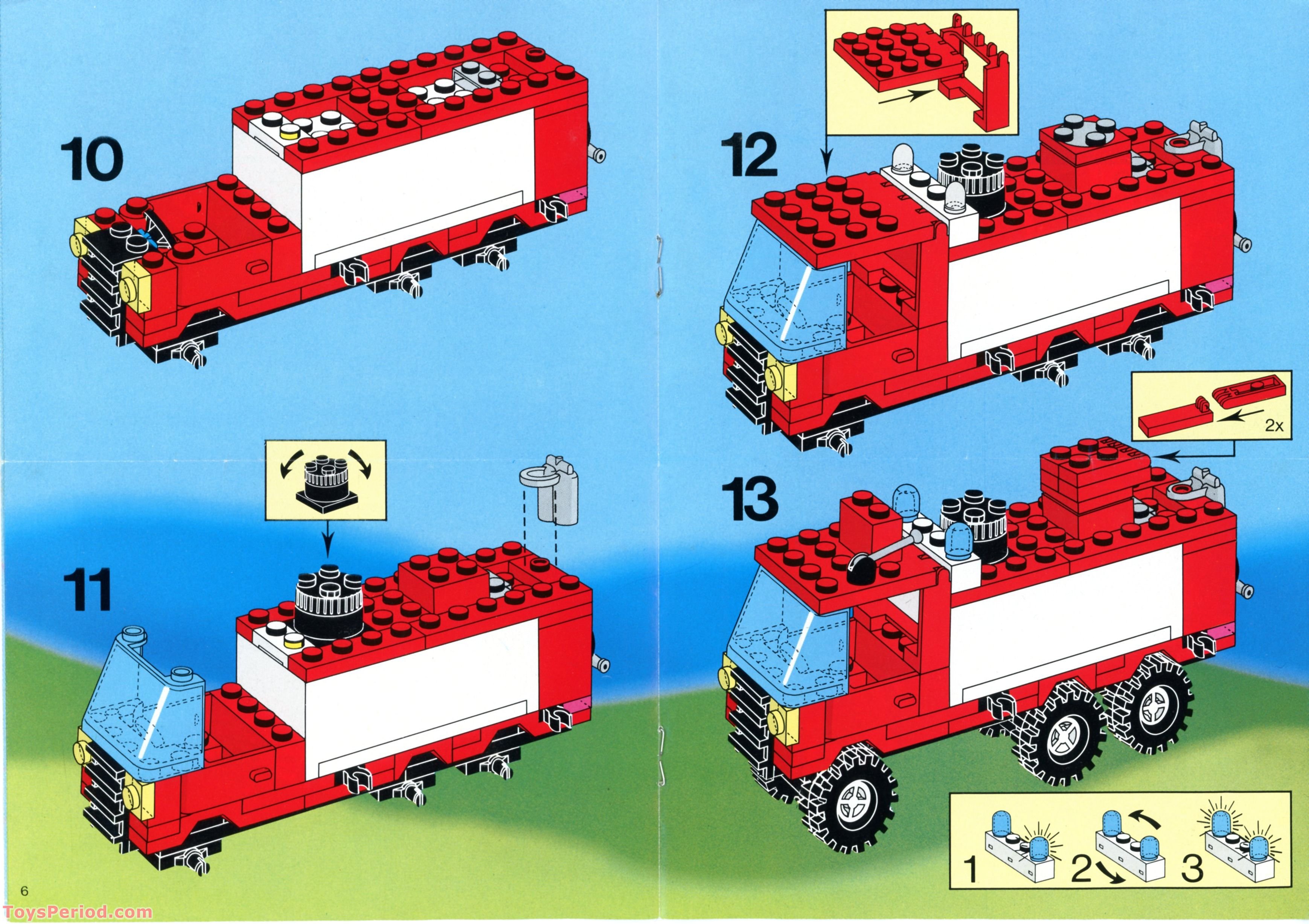 LEGO 6480 Light and Sound Hook and Ladder Truck Instructions and Parts List