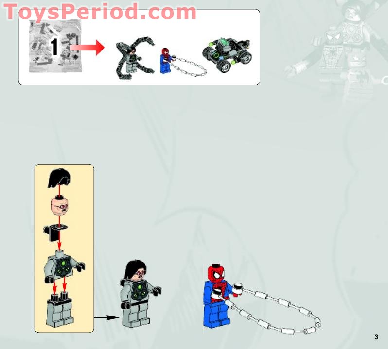 LEGO 6873 Spider-Man's Doc Ock Ambush Instructions and Parts List