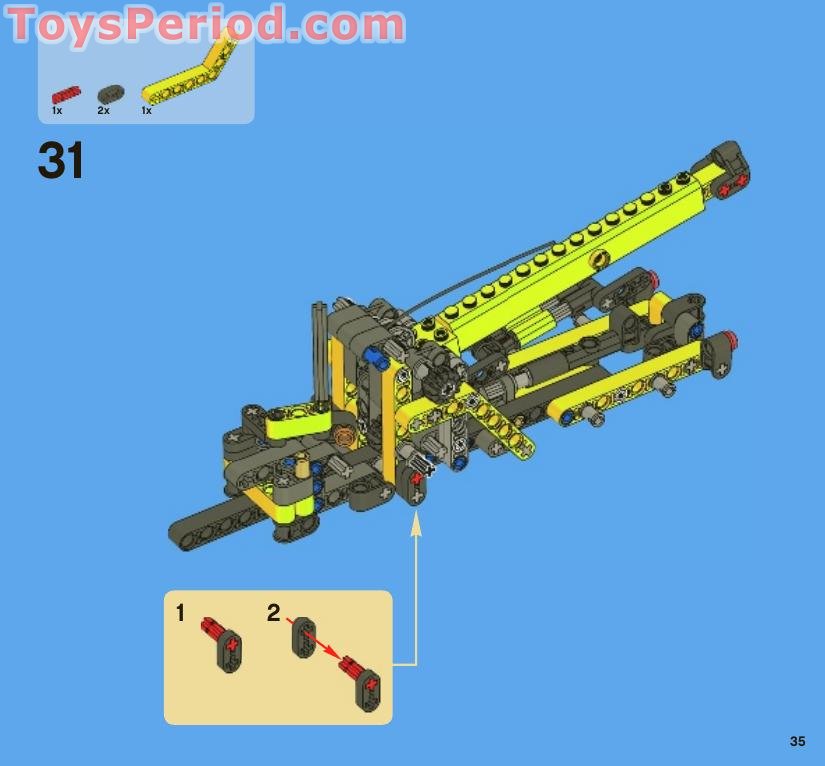 LEGO 8067 Mini Mobile Crane Instructions and Parts List