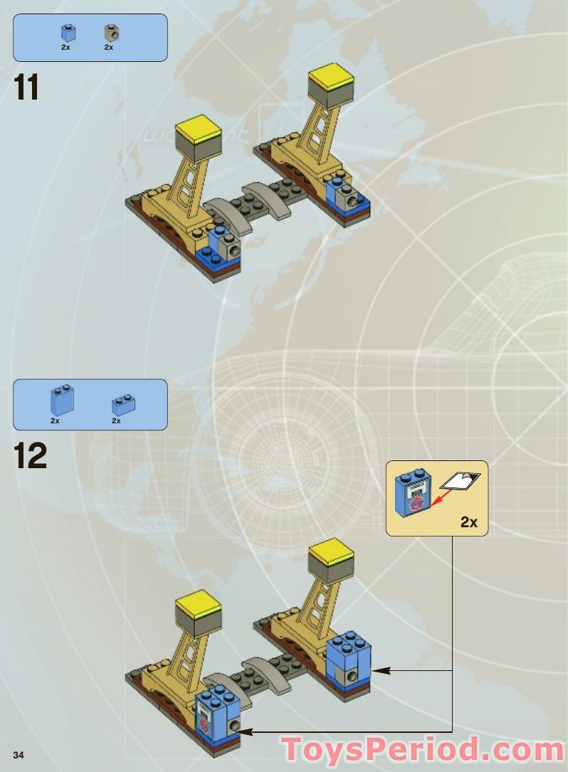 LEGO 8487 Flo's V8 Cafe Instructions and Parts List