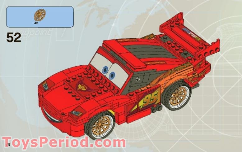 LEGO 8484 Ultimate Build Lightning McQueen Instructions and Parts List