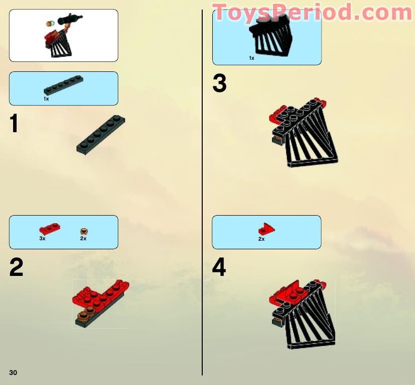 LEGO 9448 Samurai Mech Instructions and Parts List