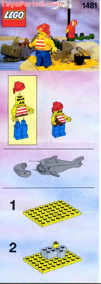 LEGO 1481 Desert Island Instructions, from 1991 | LEGO Reference