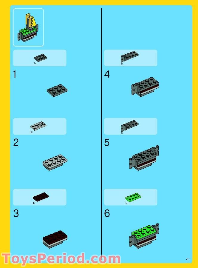 LEGO 4998 Stegosaurus Instructions and Parts List