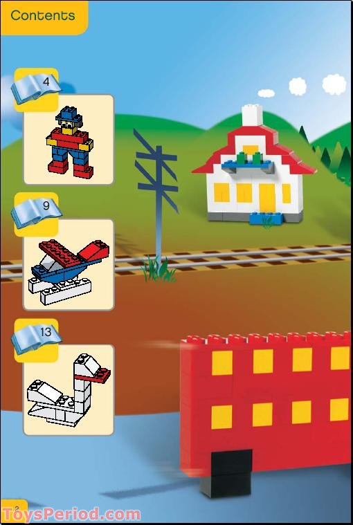 LEGO 4105-3 487 Piece Red Bucket Instructions and Parts List