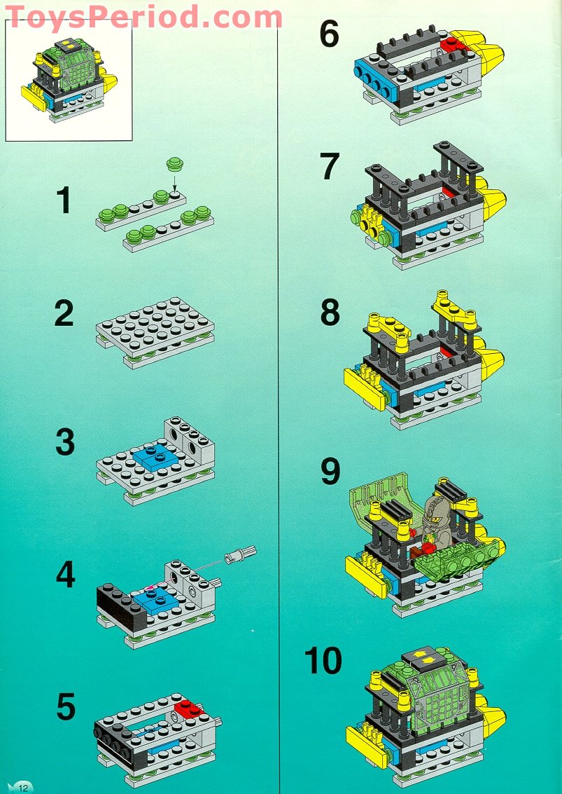 LEGO 6199 Hydro Crystalization Station Instructions and Parts List