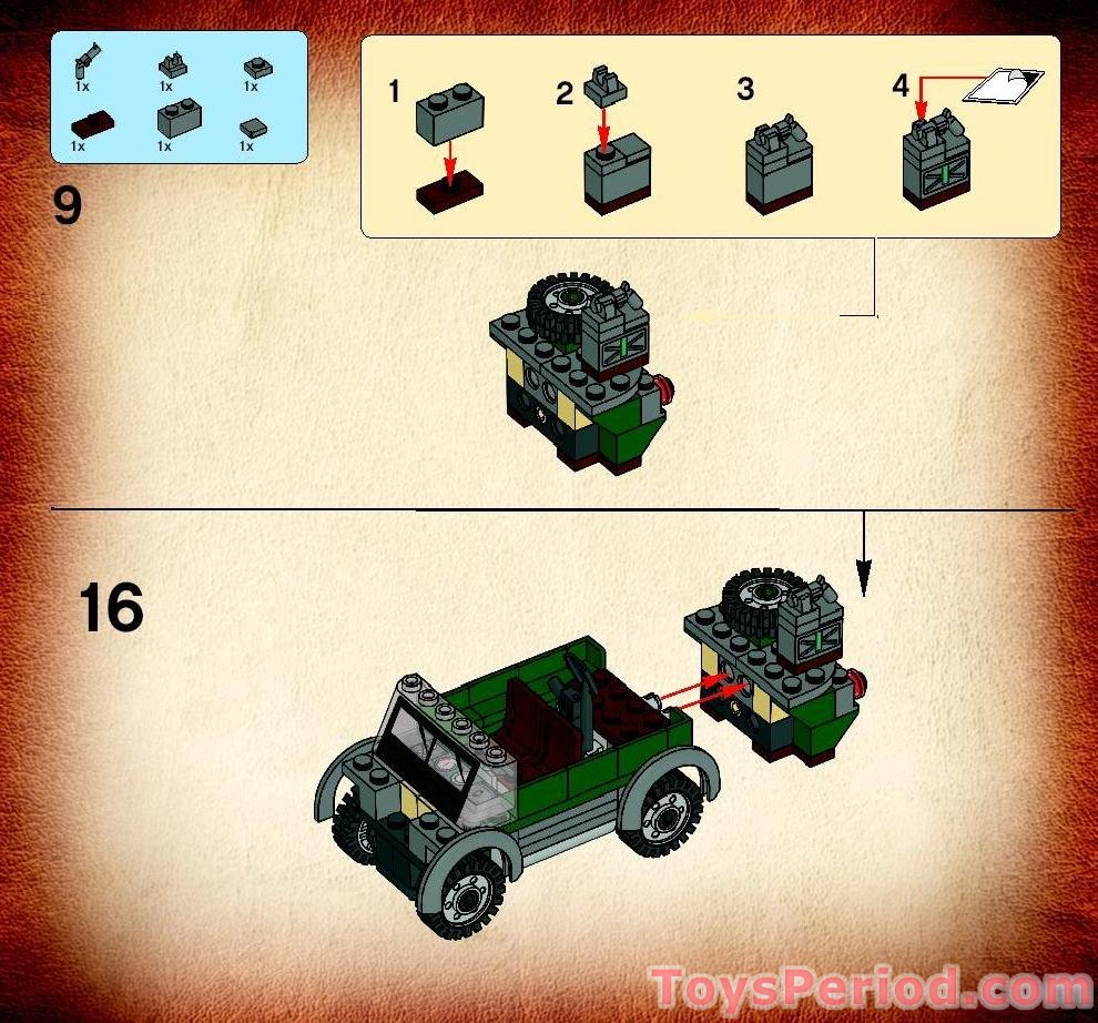 LEGO 7625 River Chase Instructions and Parts List