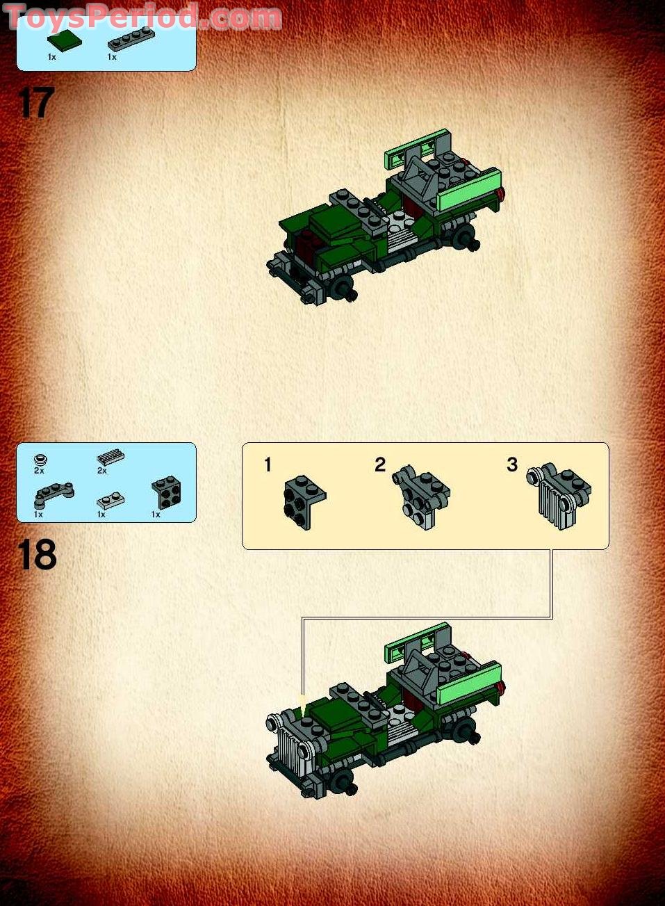 LEGO 7628 Peril in Peru Instructions and Parts List