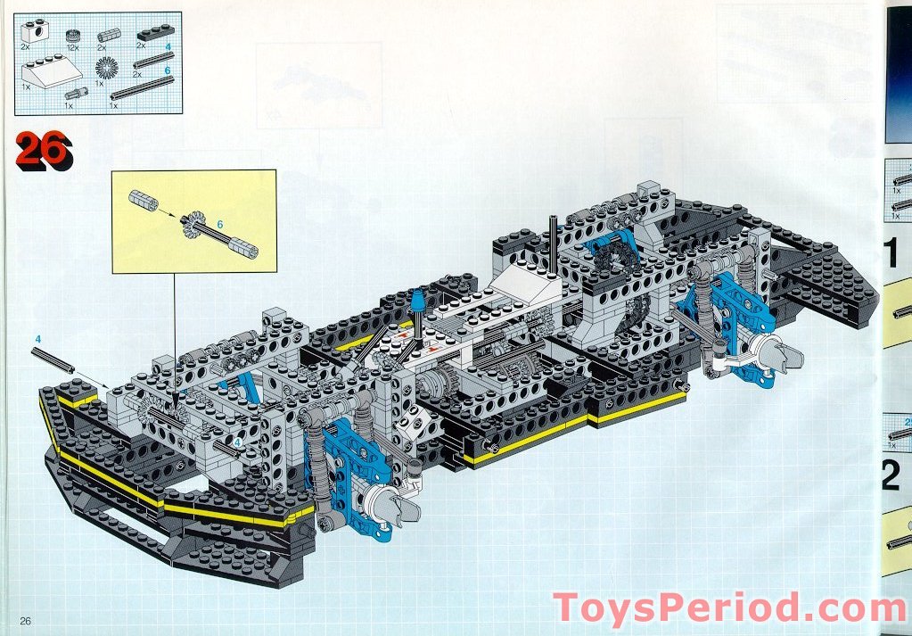 LEGO 8880 Super Car Instructions and Parts List