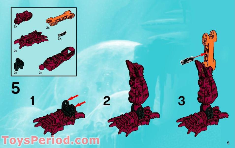 LEGO 8911 Toa Mahri Jaller Instructions and Parts List