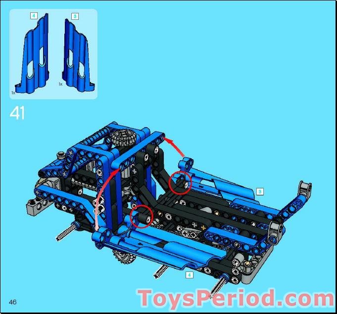 LEGO 8415 Dump Truck Instructions and Parts List