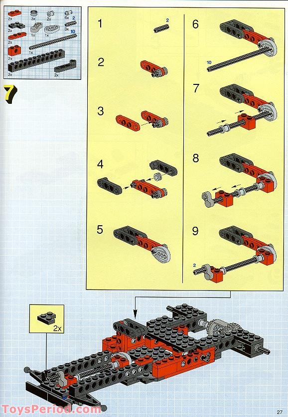 LEGO 8440 Formula Indy Racer Instructions and Parts List