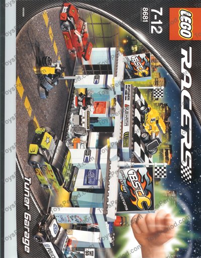 LEGO 8681 Tuner Garage Instructions and Parts List
