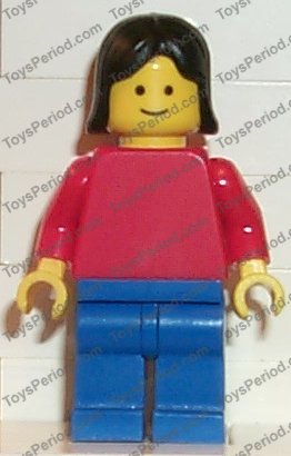LEGO Sets with Minifigure pln001 Plain Red Torso with Red Arms, Blue ...