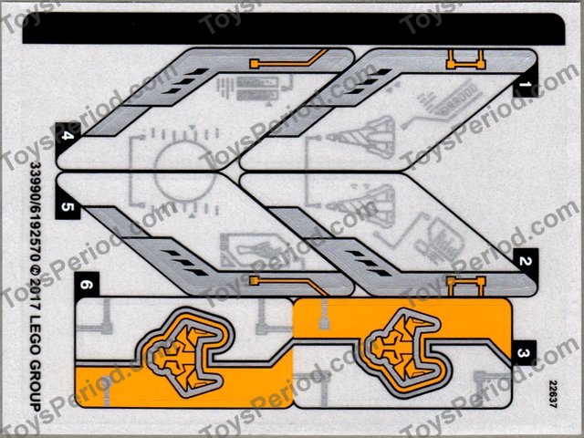 LEGO Sets with Part 70354stk01 Sticker Sheet for Set 70354 - (33990/ ...