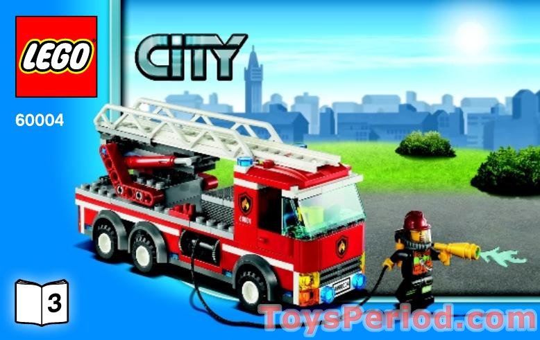 LEGO 60004 Fire Station Instructions and Parts List