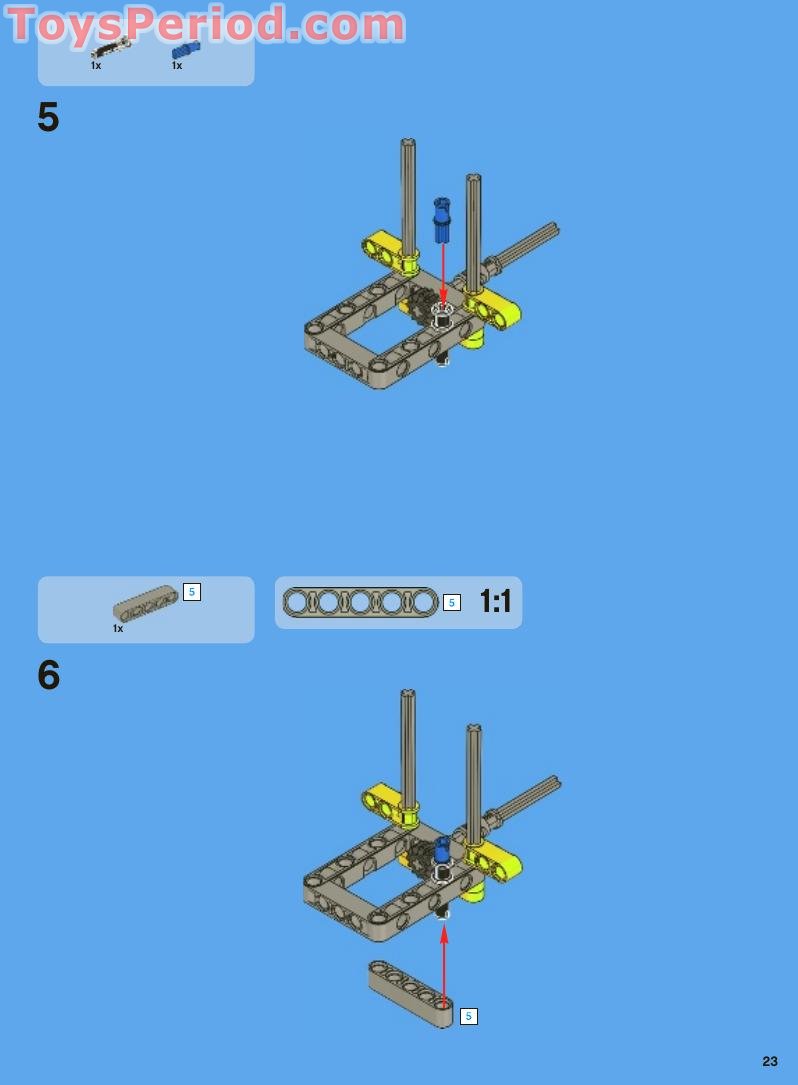 LEGO 8069 Backhoe Loader Instructions and Parts List