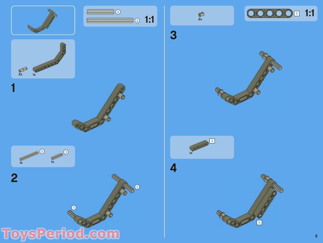 LEGO 8070 Supercar Instructions and Parts List