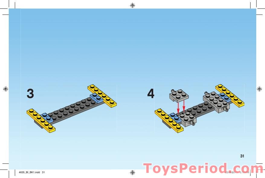 LEGO 4635 Fun with Vehicles Instructions and Parts List