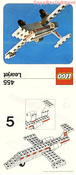 LEGO 455-1 Learjet Instructions and Parts List