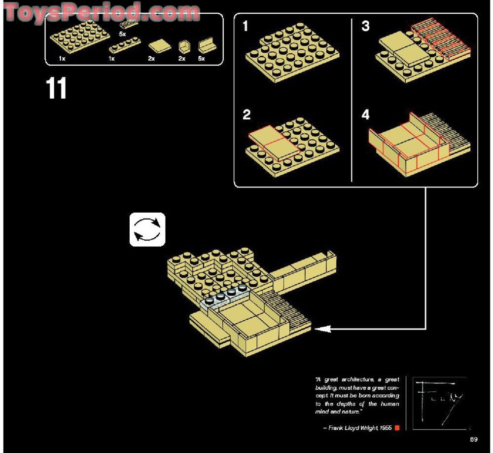 LEGO 21005 Fallingwater Instructions and Parts List