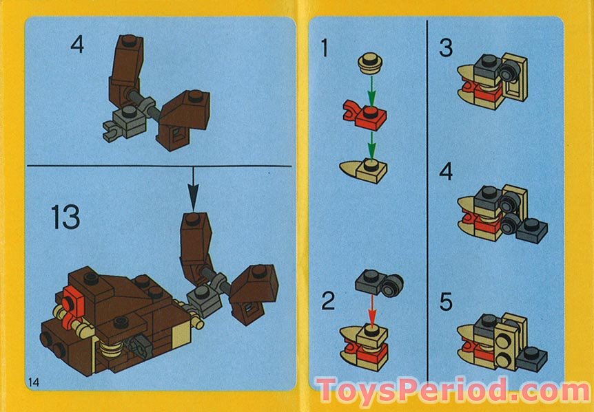 LEGO 4916 Mini Animals Instructions and Parts List