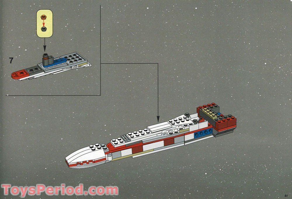 LEGO 6212 X-Wing Fighter Instructions and Parts List