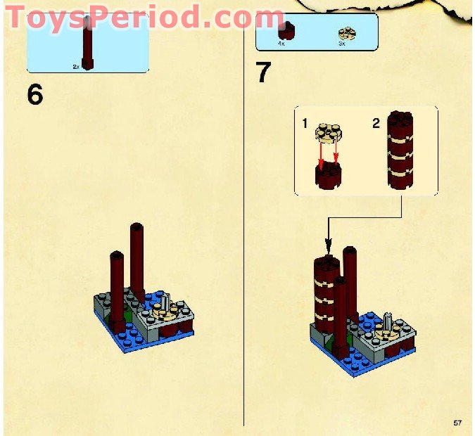 LEGO 6253 Shipwreck Hideout Instructions and Parts List