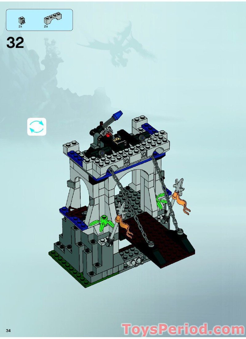 LEGO 7079 Drawbridge Defense Instructions and Parts List
