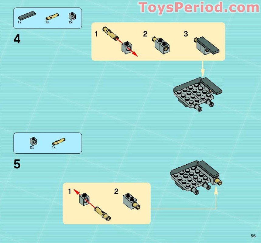 LEGO 8634 Mission 5: Turbocar Chase Instructions and Parts List