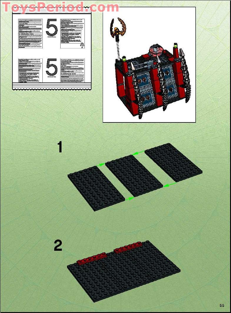LEGO 8759 Battle of Metru Nui Instructions and Parts List