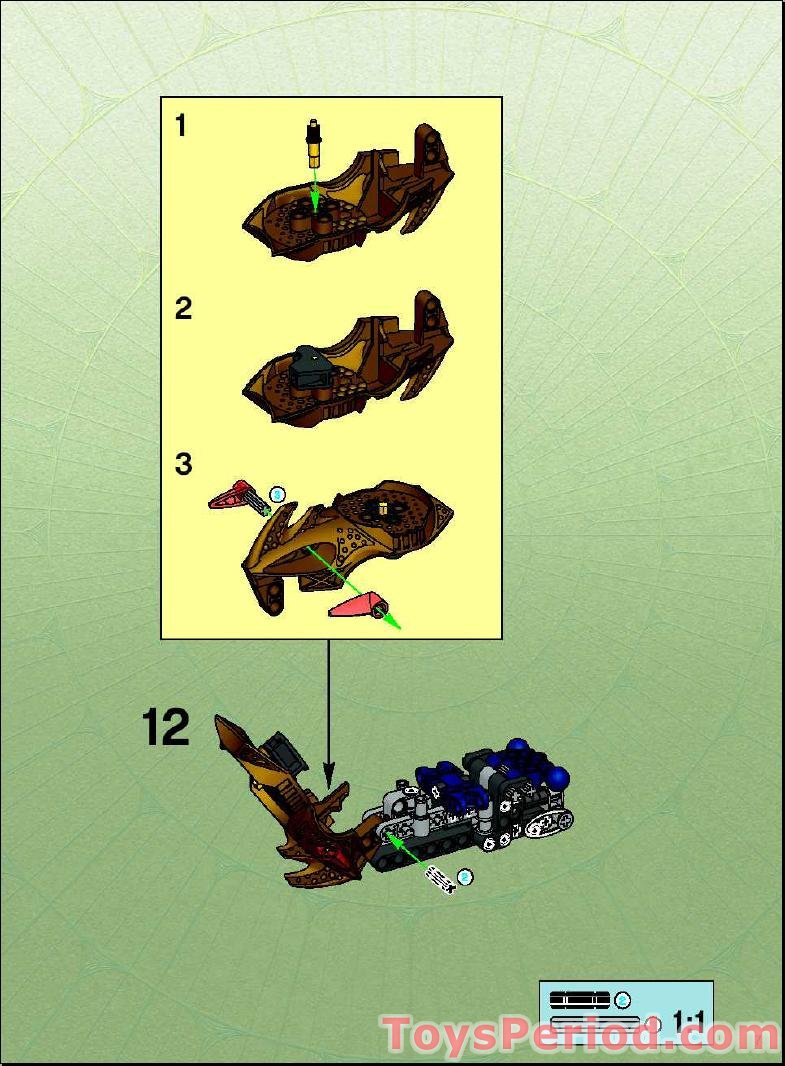 LEGO 8759 Battle of Metru Nui Instructions and Parts List