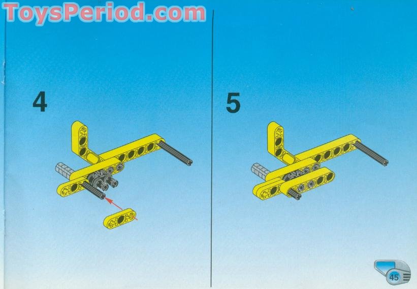 LEGO 8240 Slammer Stunt Bike Instructions and Parts List