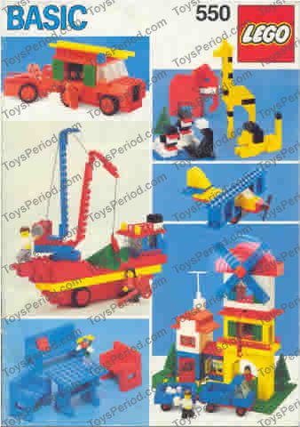 LEGO 550-1 Basic Building Set Instructions and Parts List