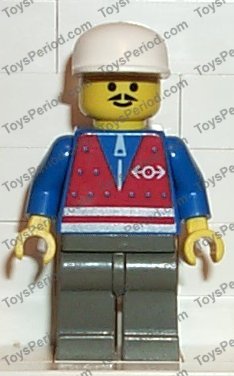 LEGO Sets with Minifigure trn082 Red Vest and Zipper - Dark Gray Legs ...