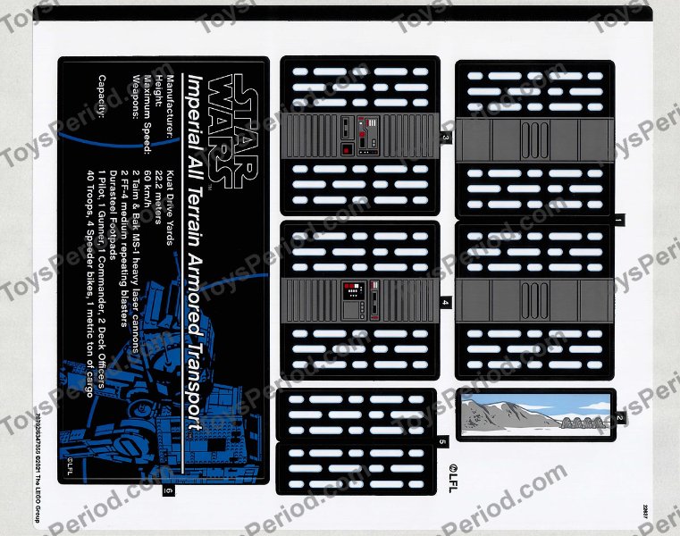 LEGO Sets with Part 75313stk01 Sticker Sheet for Set 75313 - (78792/ ...