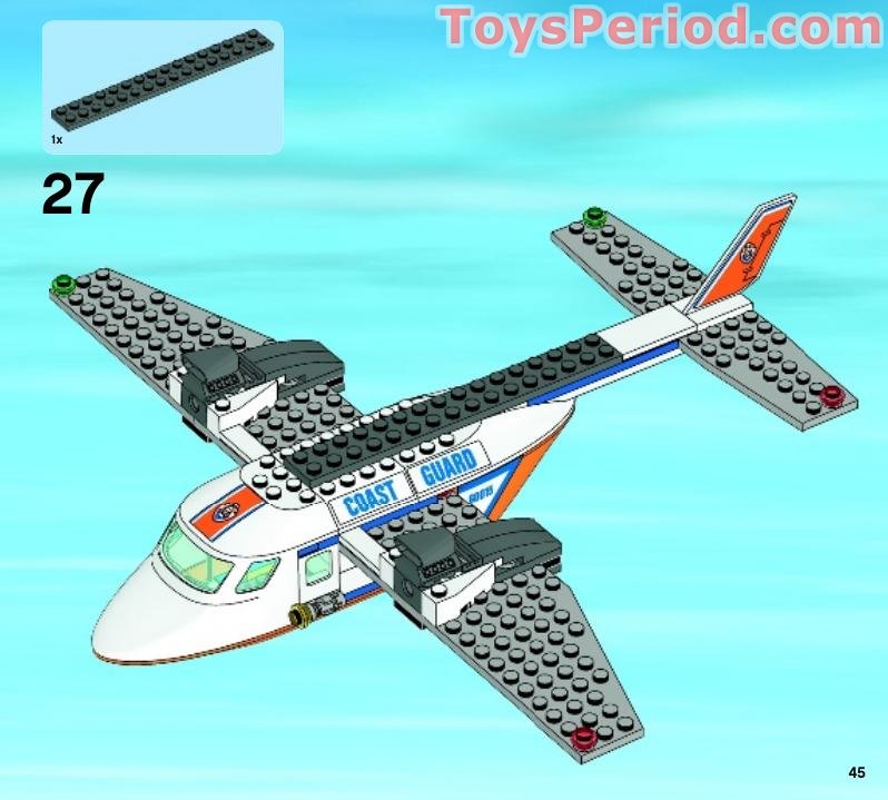 LEGO 60015 Coast Guard Plane Instructions and Parts List