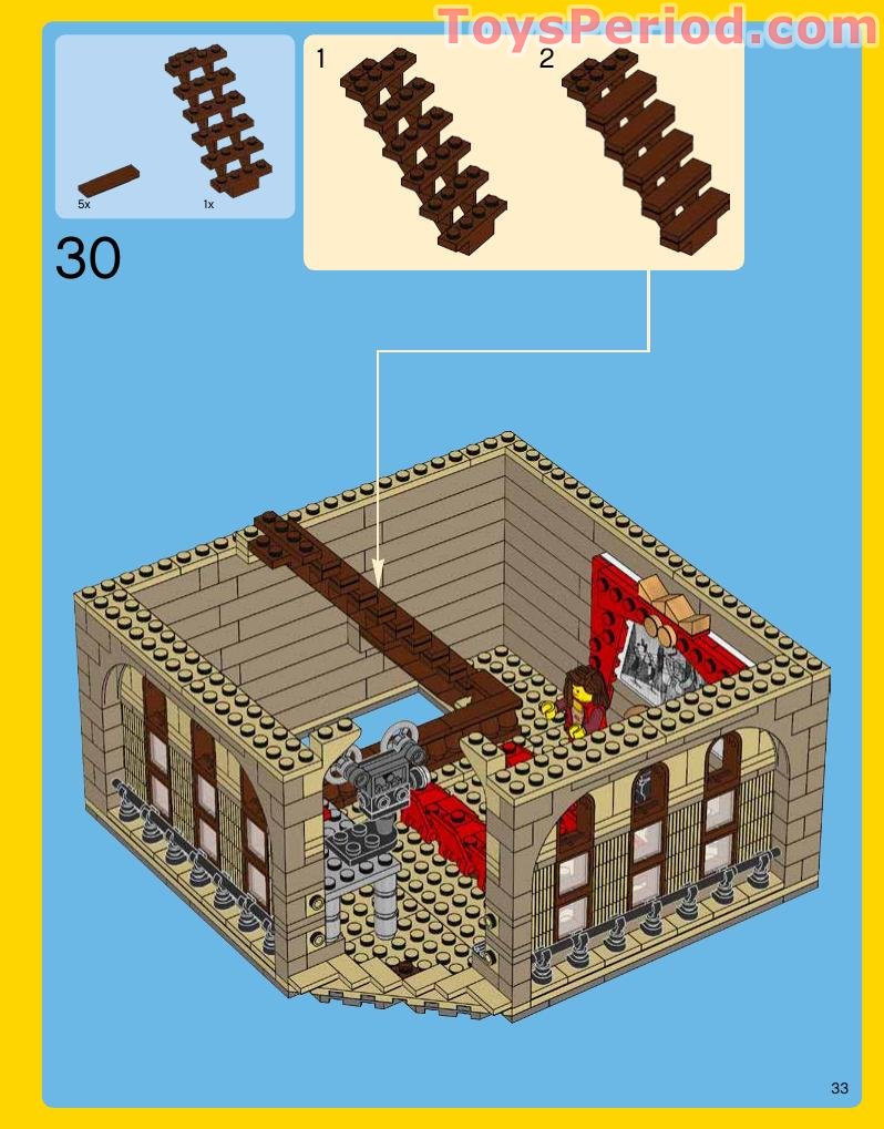 LEGO 10232 Palace Cinema Instructions and Parts List
