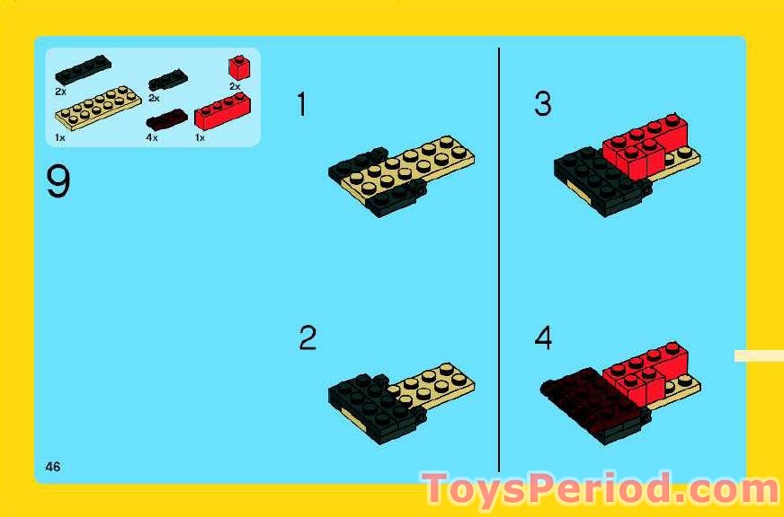 LEGO 4994 Fierce Creatures Instructions and Parts List