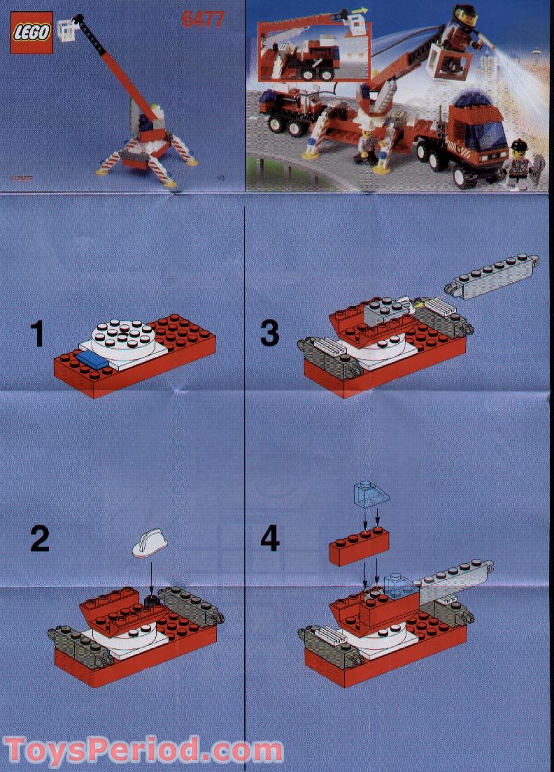 LEGO 6477 Firefighter's Lift Truck Instructions and Parts List