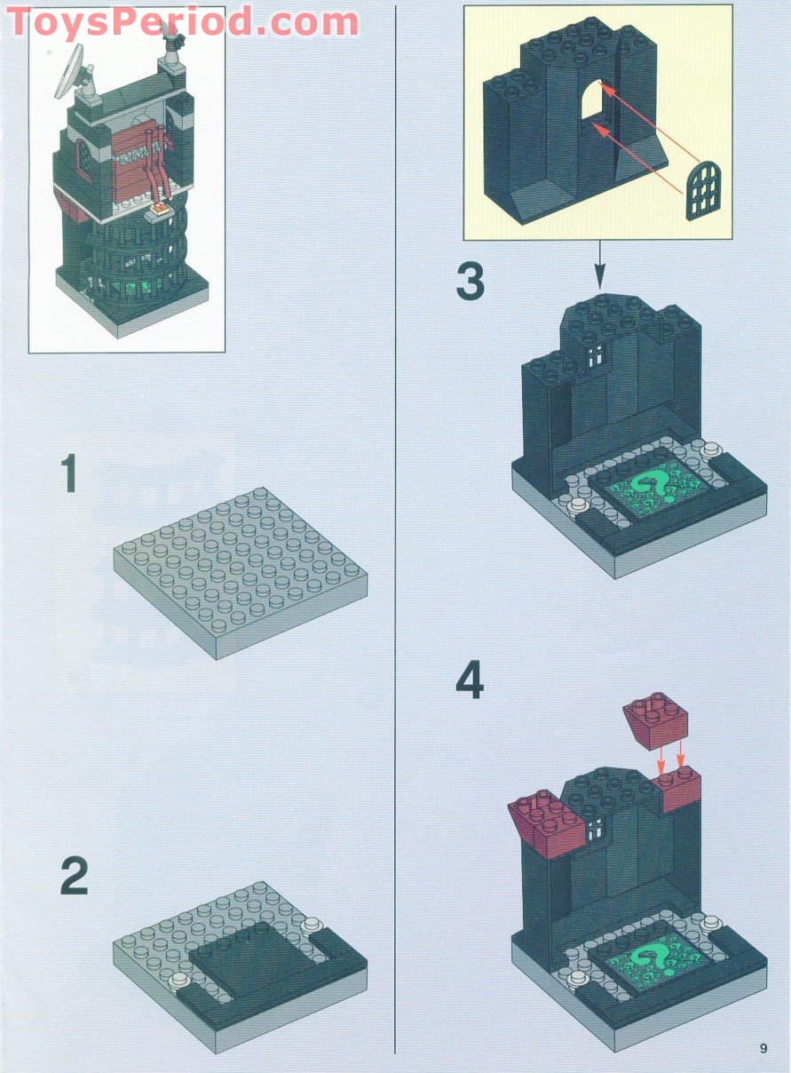 LEGO 7785 Arkham Asylum Instructions and Parts List
