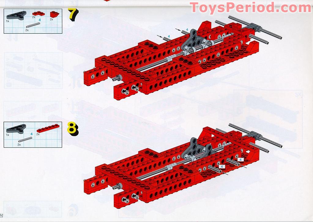 LEGO 8872 Forklift Transporter Instructions and Parts List
