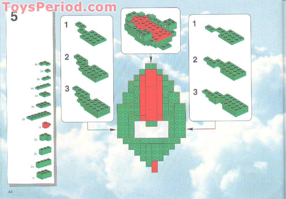 LEGO 3724 LEGO Dragon Instructions and Parts List