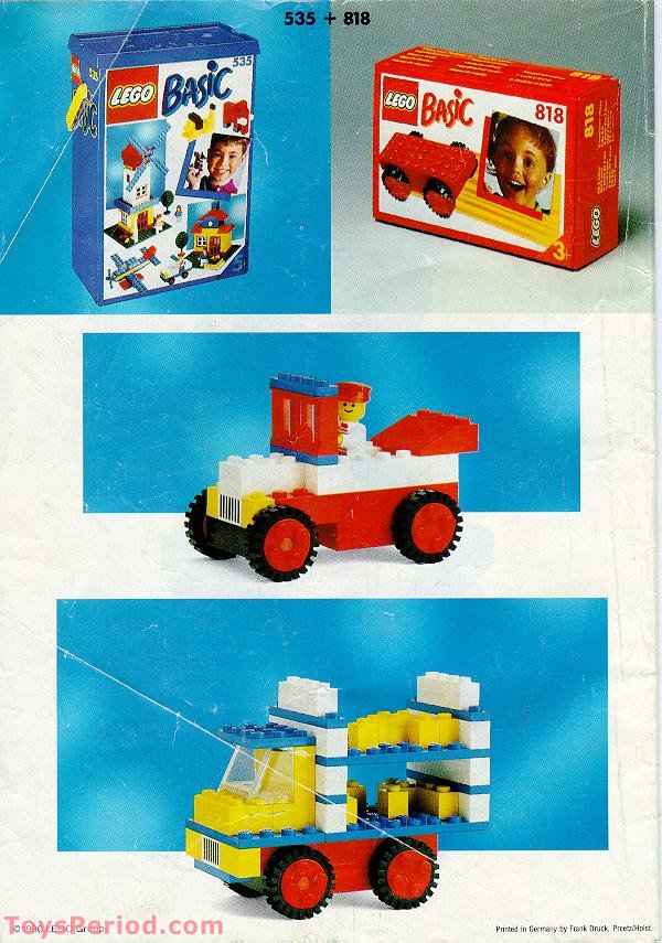 LEGO 535-1 Basic Building Set, 5 Plus Instructions and Parts List