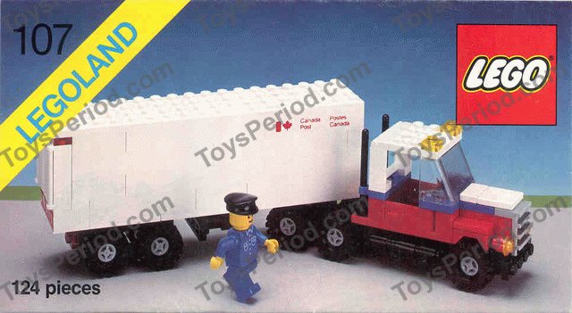 LEGO 107-2 Canada Post Promotional Mail Truck Set Instructions and ...