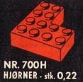 LEGO 700.H Individual 4x4 Corner Bricks Set Parts List