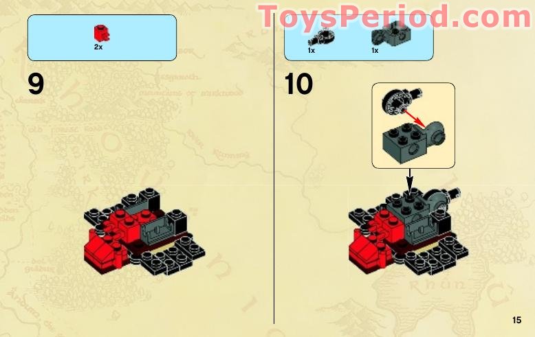 LEGO 9470 Shelob Attacks Instructions and Parts List