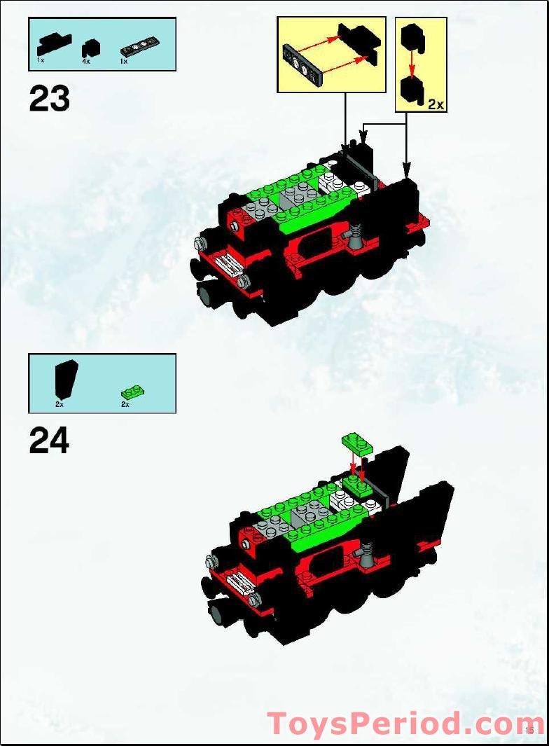 LEGO 10173 Holiday Train Instructions and Parts List