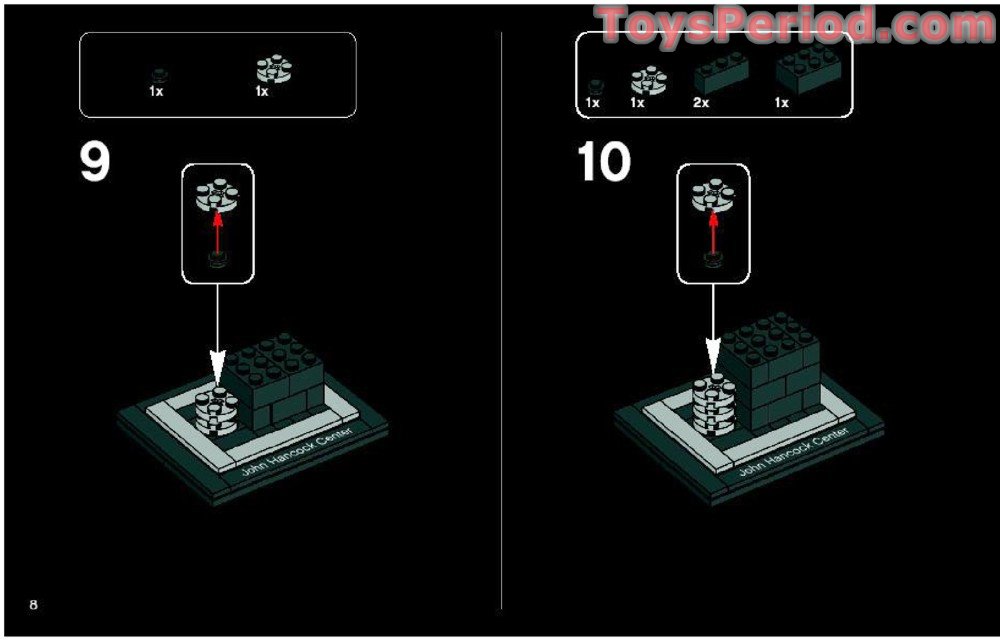 LEGO 21001 John Hancock Center Instructions and Parts List